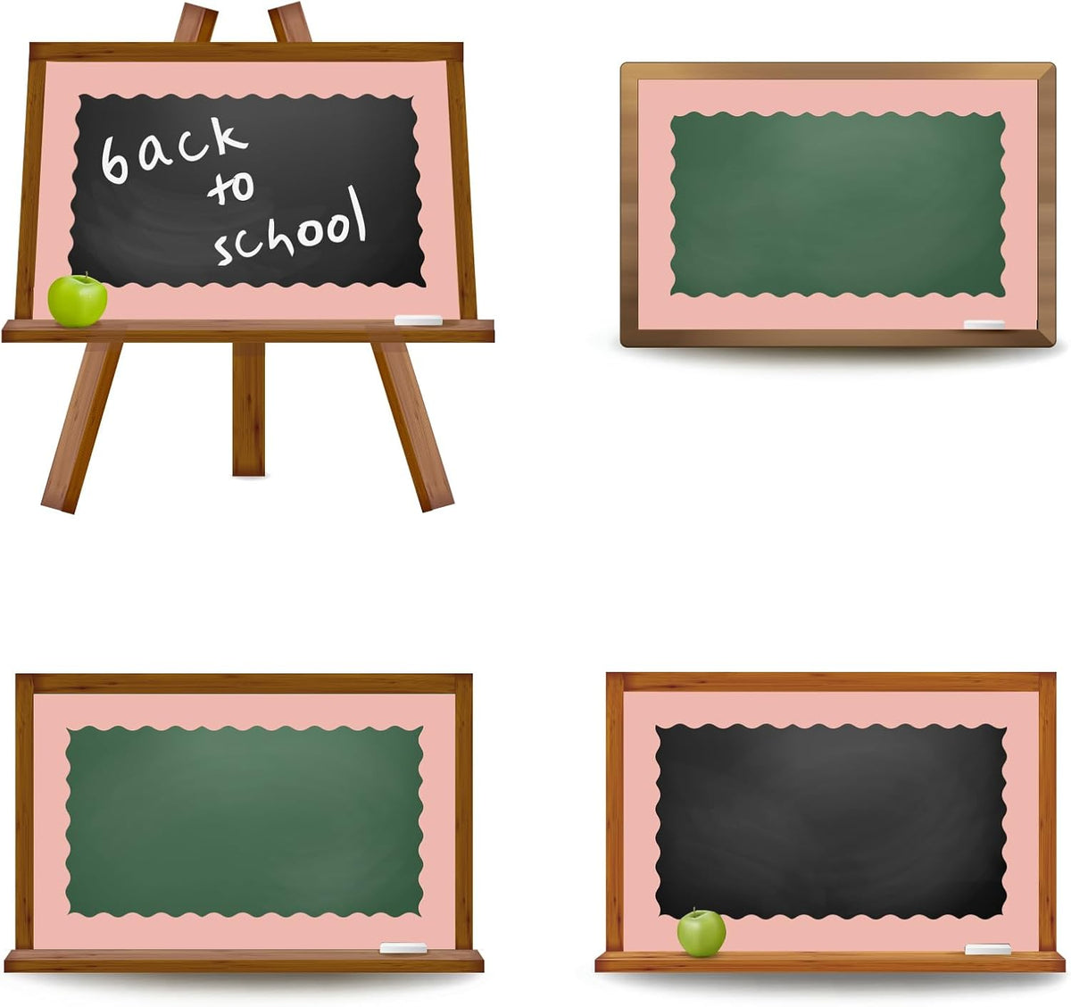 Whaline 65.6ft Morandi Pink Bulletin Board Borders Die-Cut Scalloped ...