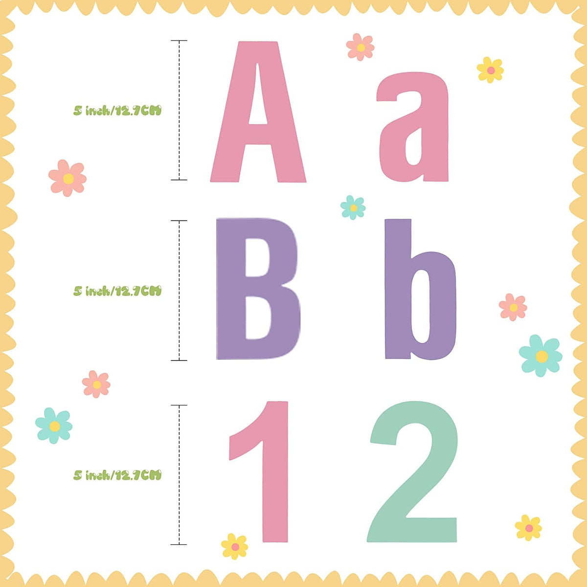134 Pcs 5 Inch Bulletin Board Letters Colorful Alphabet Letters Numbers ...