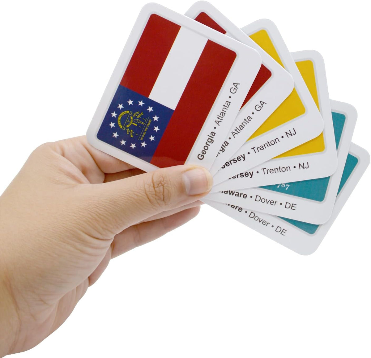 Menique, Memory Matching Game U.S. States Flags, educational card game ...