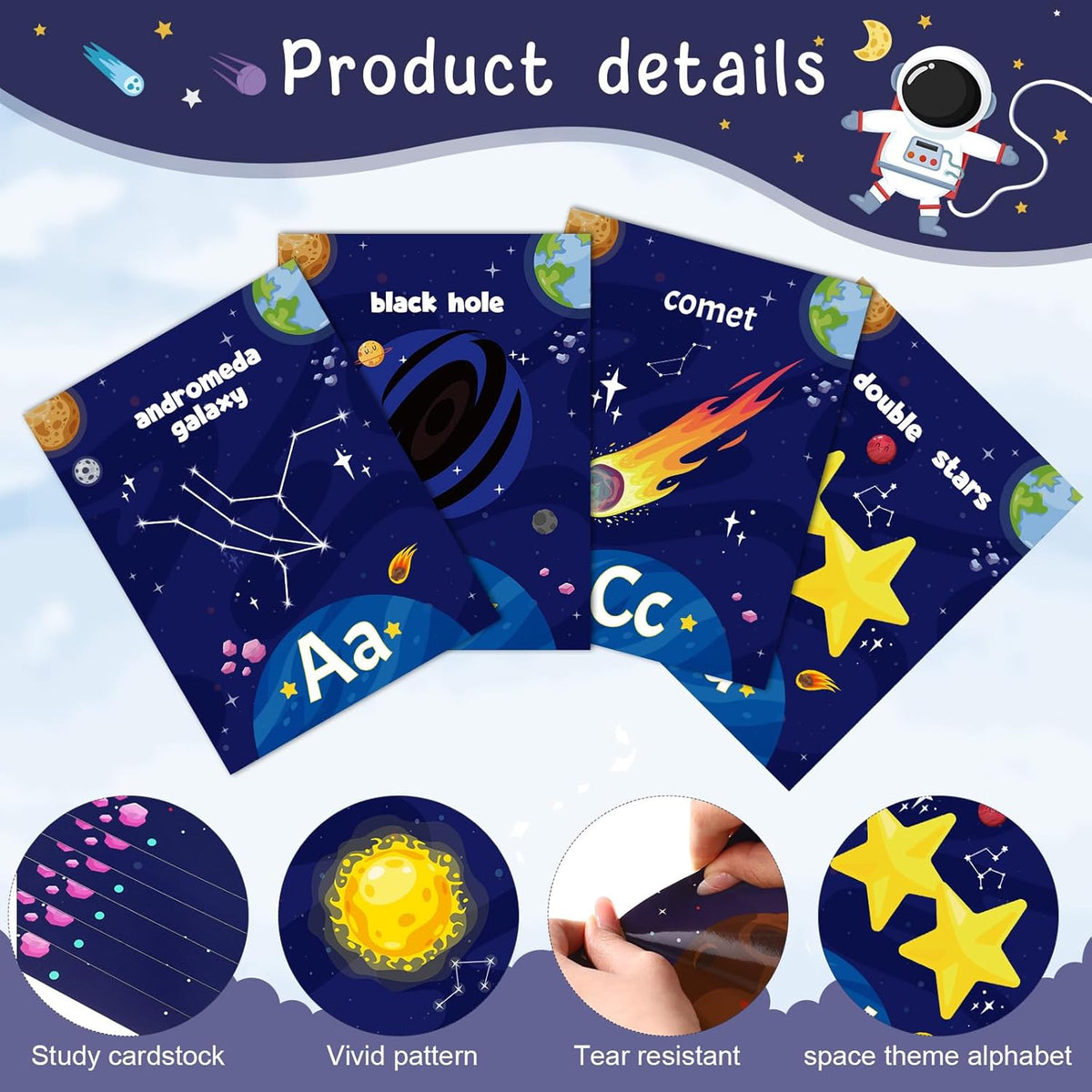 56 Pcs Outer Space Alphabet Number Bulletin Board Galaxy Letters ...