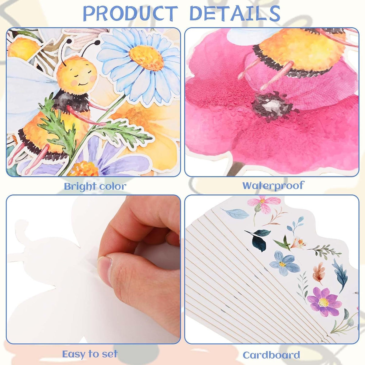 60 Pcs Wildflower Bulletin Board Kit Flower Classroom Bulletin Board ...