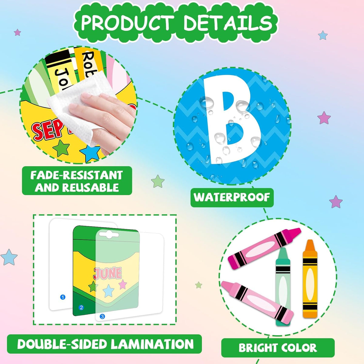 Birthday Bulletin Board Classroom Decorations Crayon Box Cutouts ...