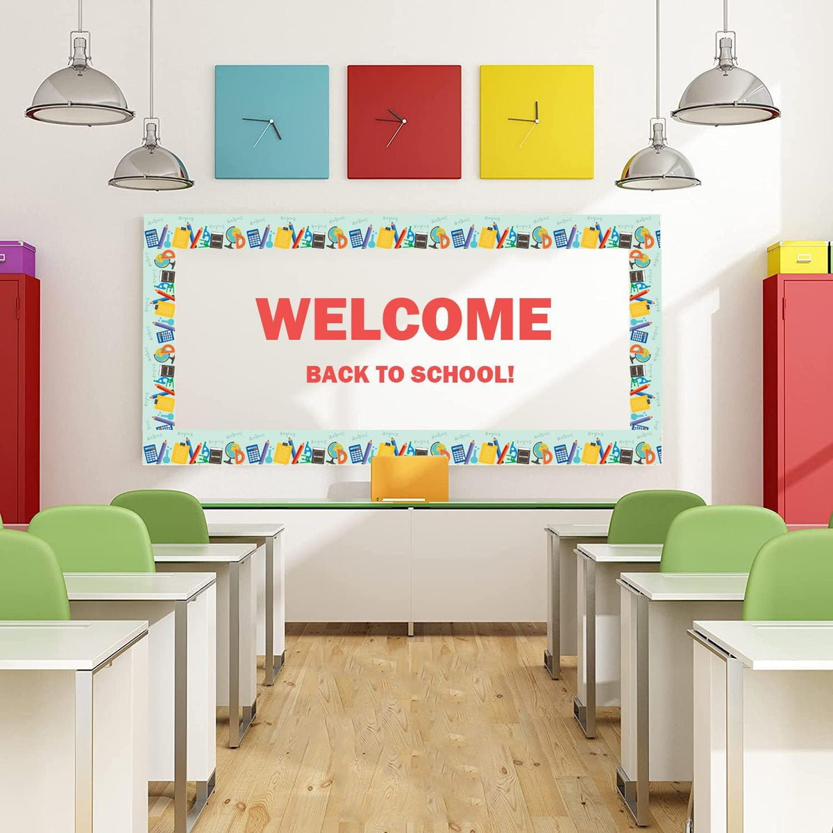 36FT Back to School Bulletin Board Border StraightTrim Die-Cut Bulletin ...