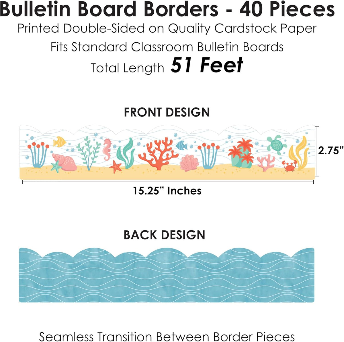 Big Dot of Happiness Ocean Creatures - Scalloped Classroom Decor ...