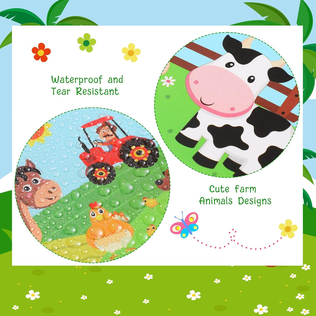 50 Feet Farm Animal Bulletin Board Borders Classroom Borders Chalkboard ...