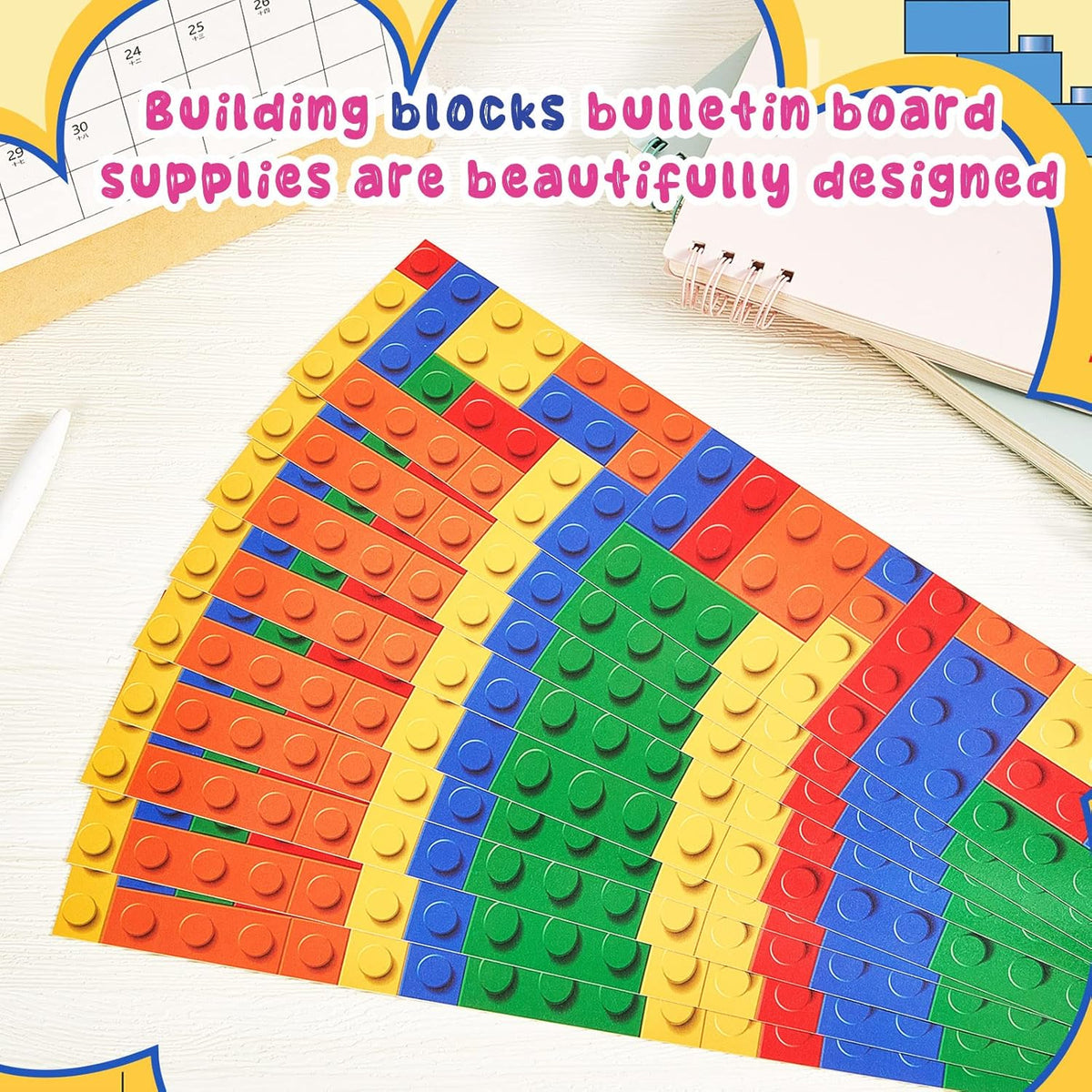 Sherr Building Block Bulletin Board Borders Classroom Borders for ...