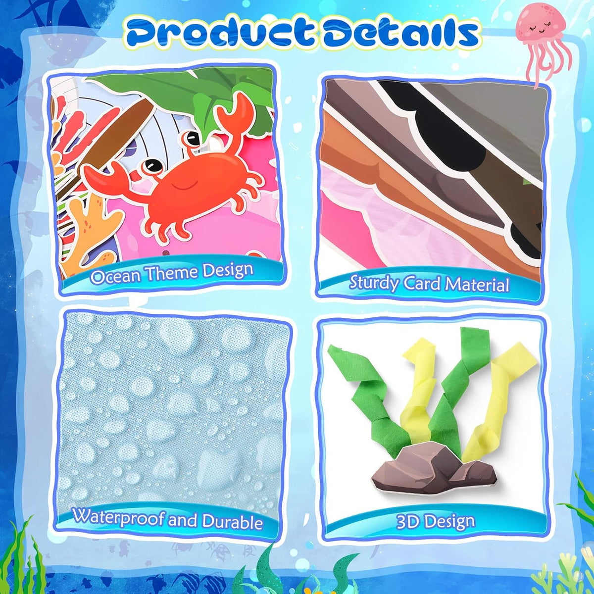 51 Pcs Ocean Bulletin Board Under The Sea Classroom Decorations DIY Sea ...