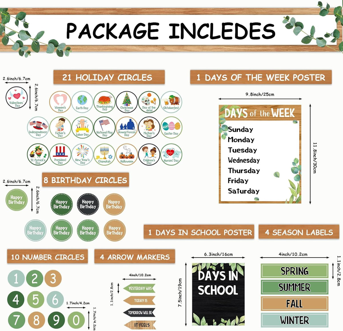 Farmhouse Classroom Calendar Set Bulletin Board Sets for Teachers ...