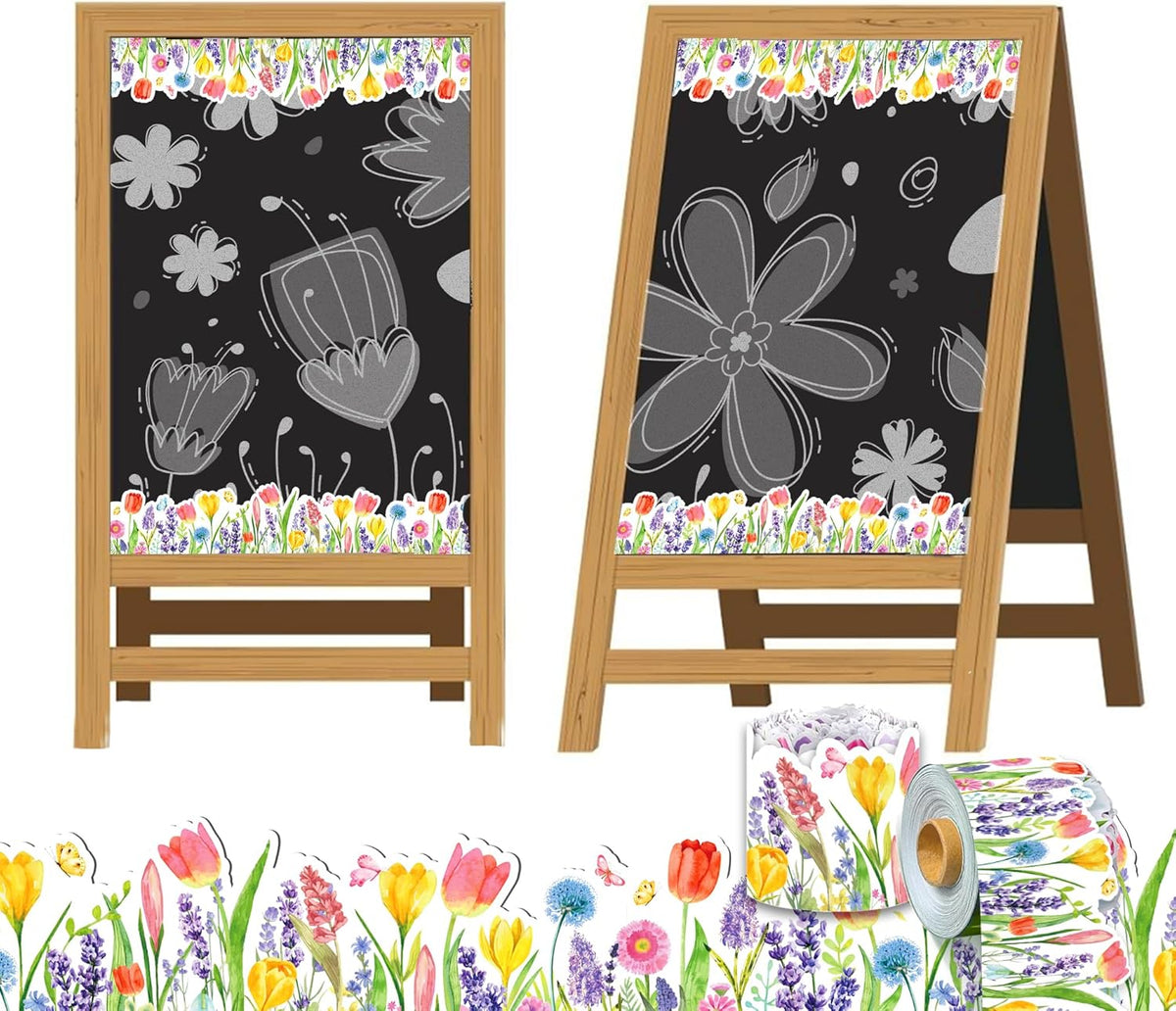 67.9 Ft Tulip Bulletin Board Border, Bulletin Border Flower Shape ...