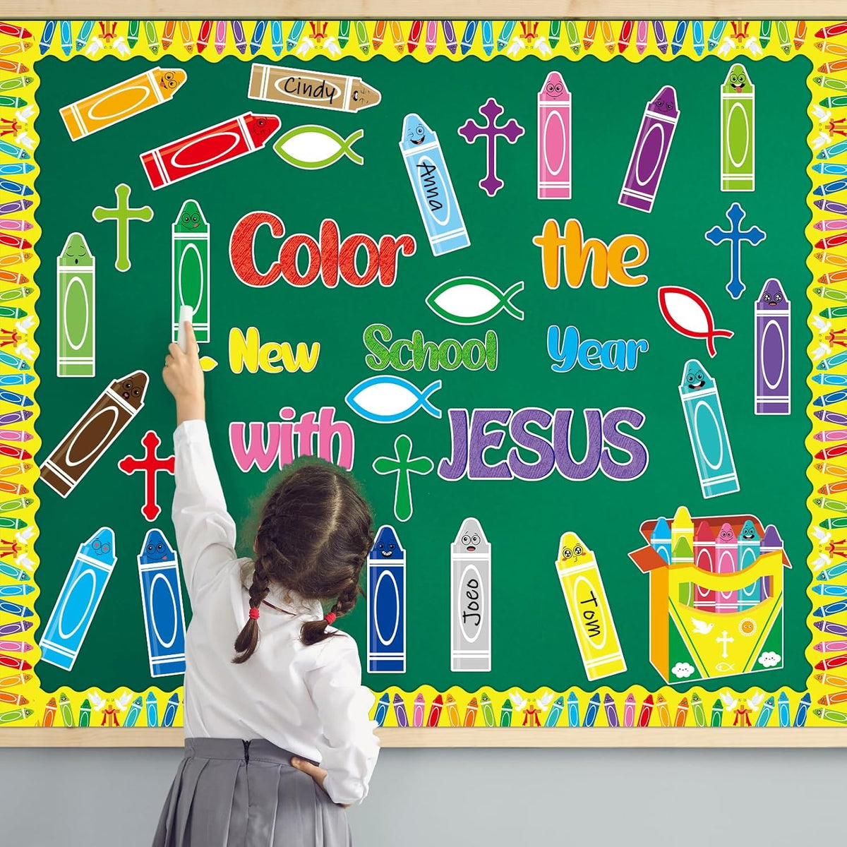 party greeting 107Pcs Color The School Year with JESUS Christian ...