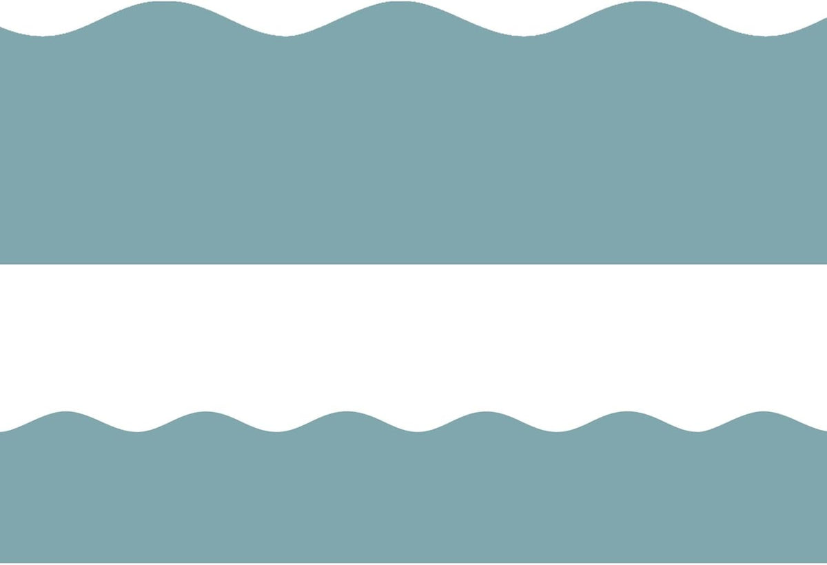Calming Blue Bulletin Board Border Scalloped Border Trim for Classroom ...