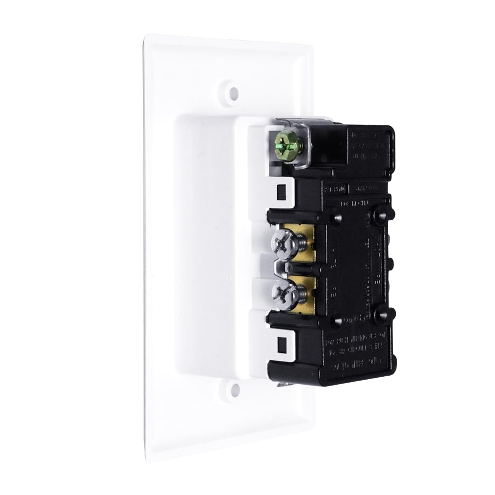 Construct Pro Single Gang Recessed Dual Power Outlet (White) – ZeeBooth