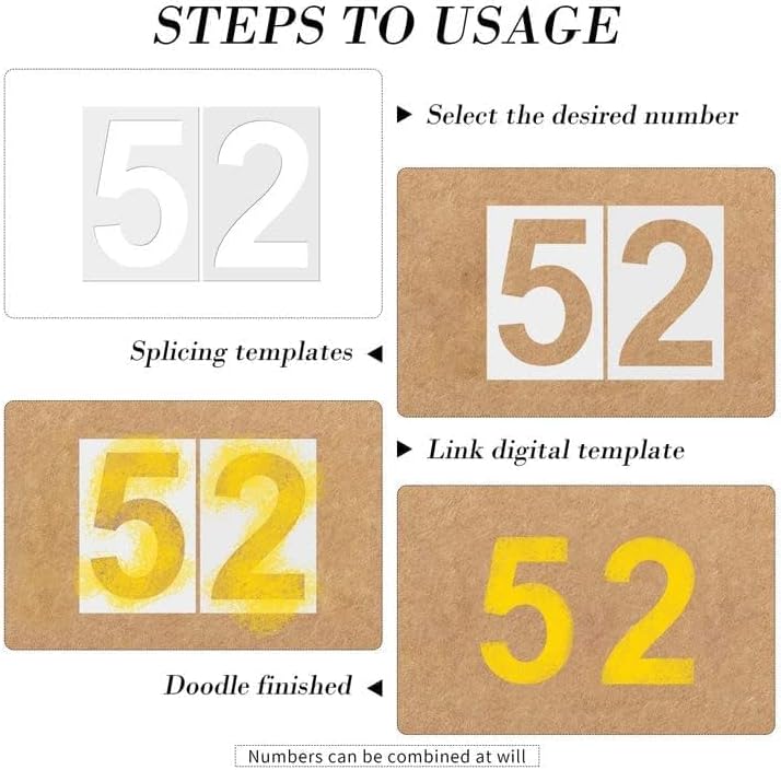 12 Inch Large Number Stencils Reusable Plastic Number Stencils Address ...