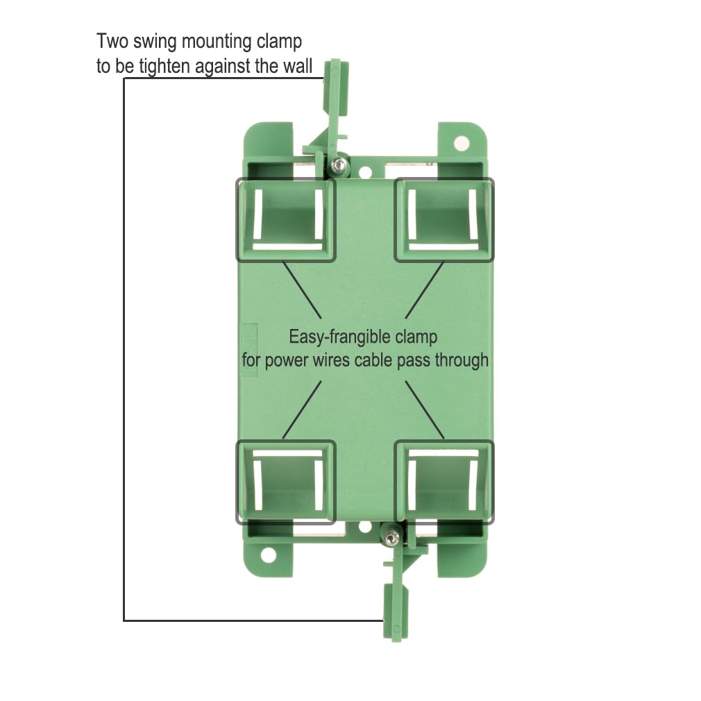 Electrical Outlet Box, Single Gang Old Work Box, 14 Cubic inch Junction ...