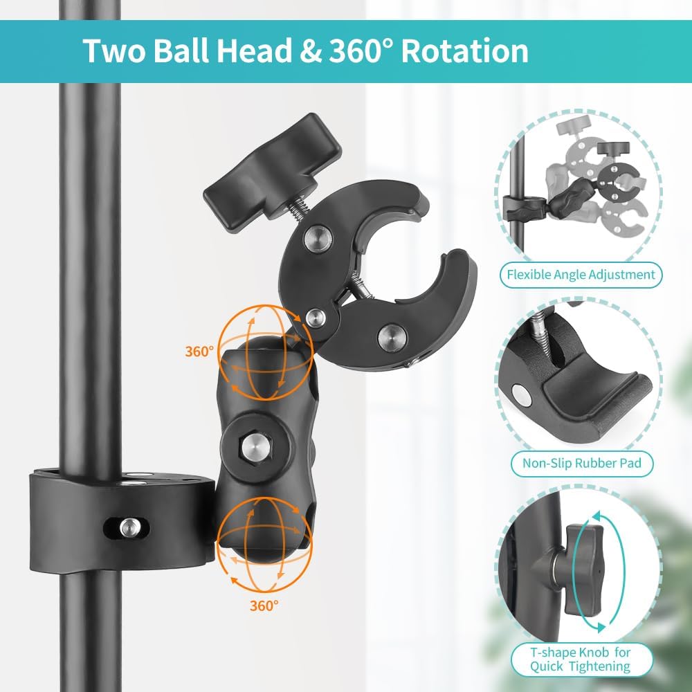 Super Clamp Double Camera Clamp, Double Mount Clamp Bracket Magic Arm ...