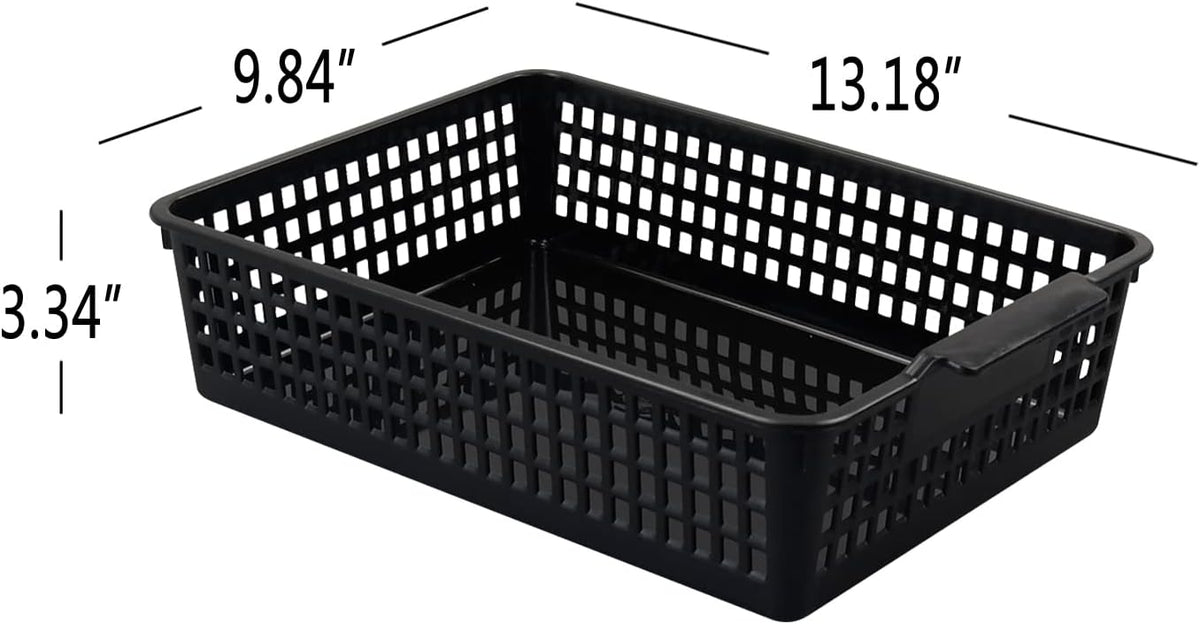 A4 Plastic Storage Basket Tray, Classroom Paper Baskets, 6 Packs – ZeeBooth