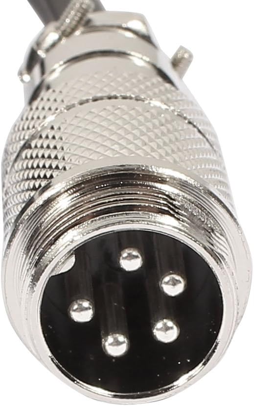 uxcell GX16 5 Pin Male/Female Head Aviation Socket Connector Electrical ...