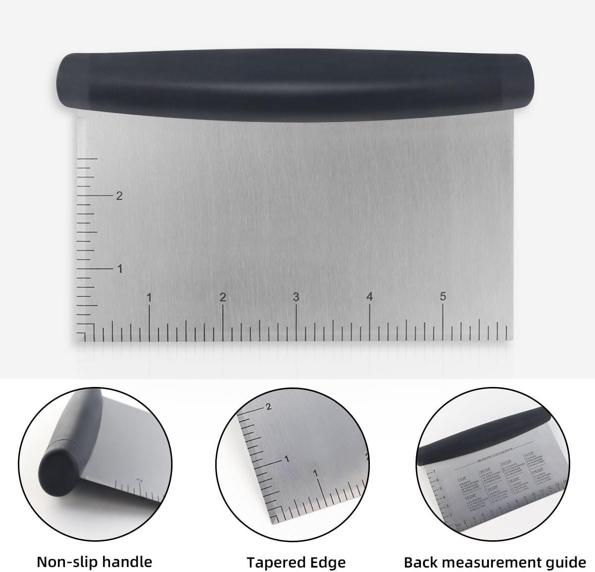 Plastic Bread Scraper Dough Cutter with Measuring Scale Multipurpose ...