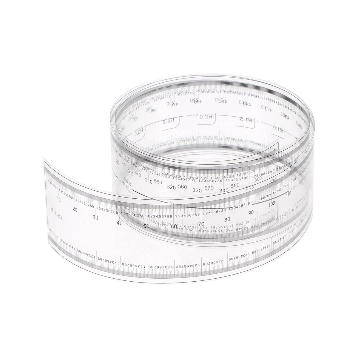 Film Flexible Ruler 60cm 0.1mm Scale with R Angle & Width Lines PET ...