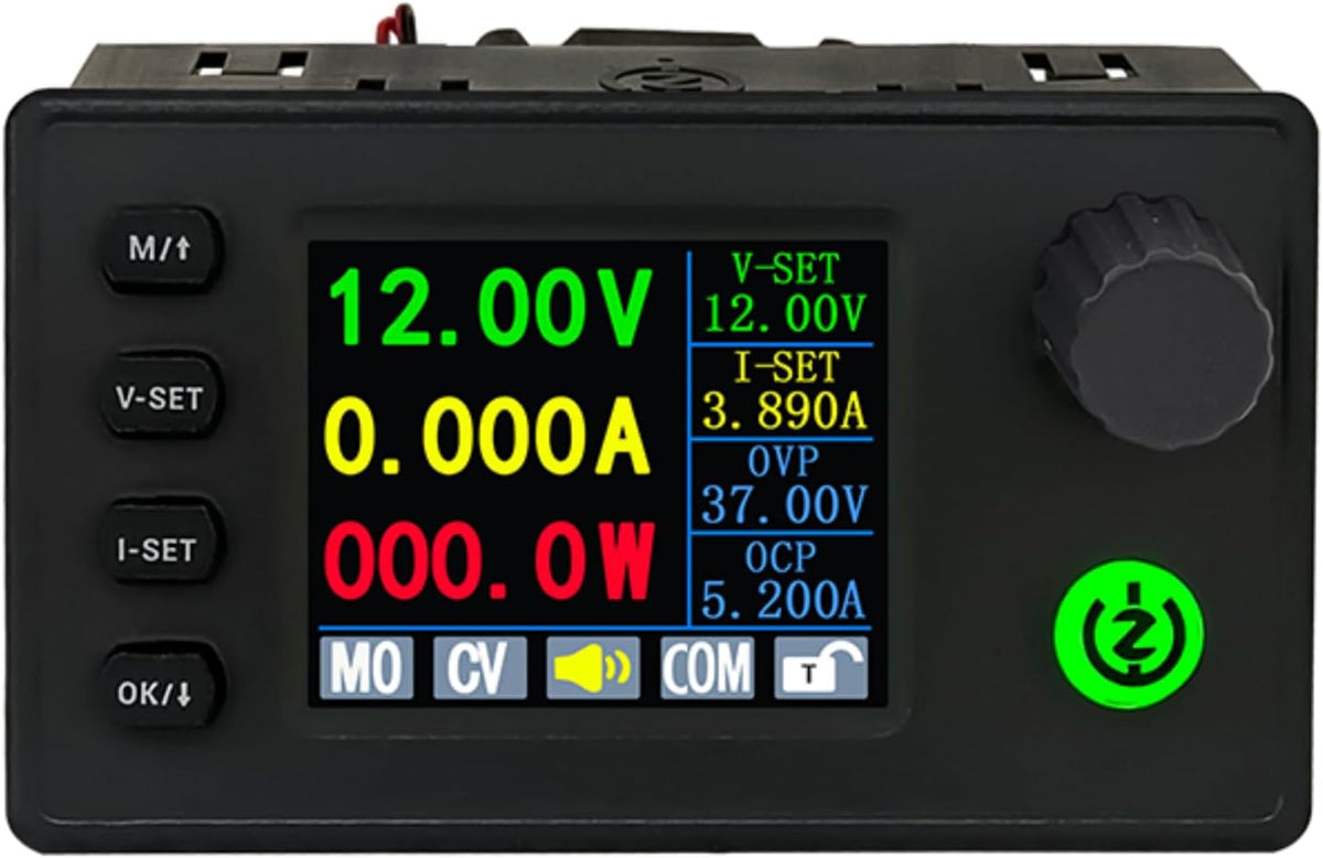 Color Display Adjustable 90W DC DC Buck Boost Power Converter CC CV 0.5 ...