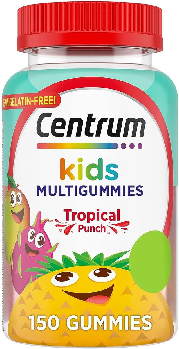 Centrum Kids Multivitamin Gummies, Tropical Punch Flavor Made With ...