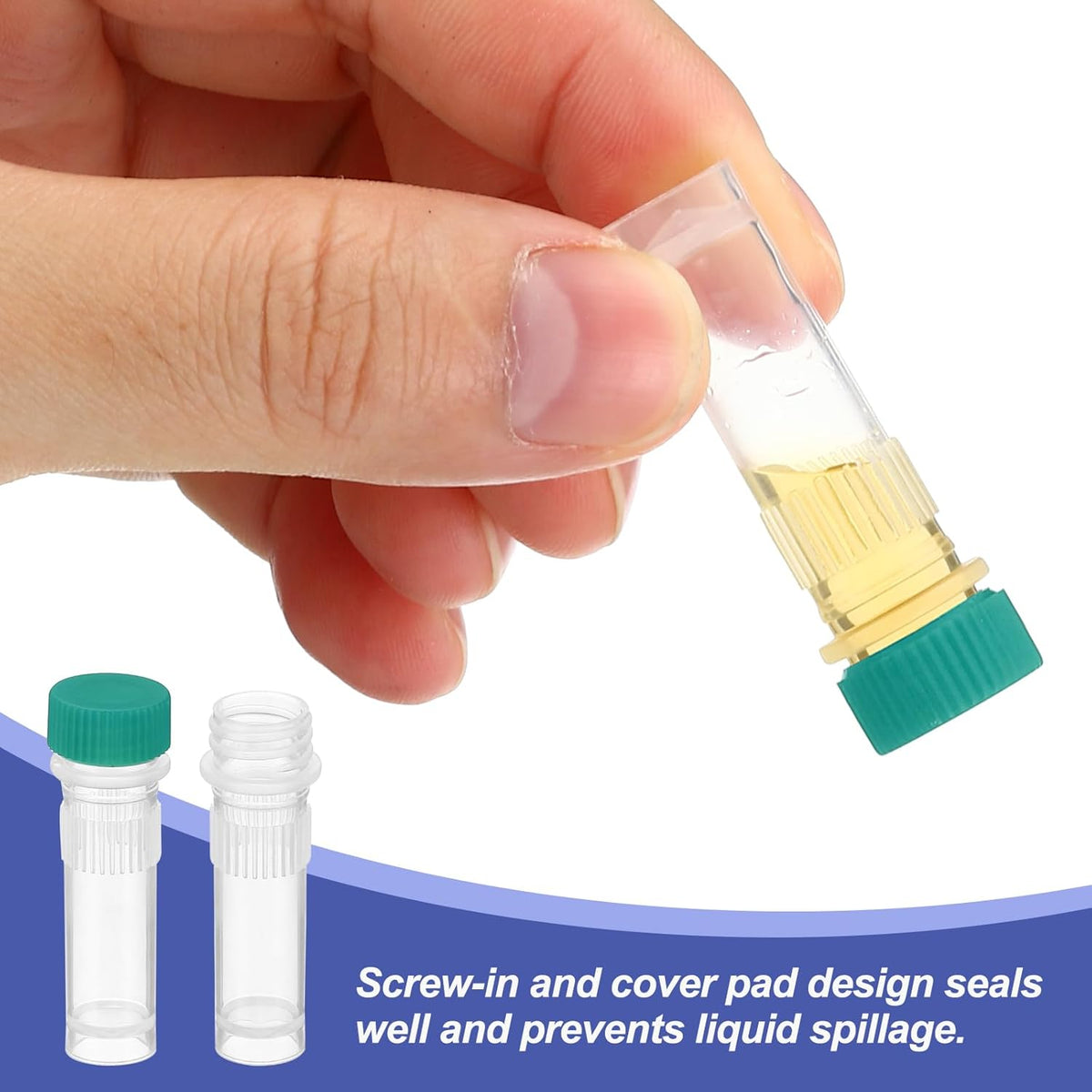 PATIKIL 1ml Plastic Cryogenic, 200Pcs Self Standing Cryogenic Vial ...