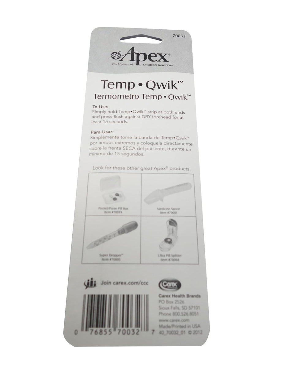 Apex Temp-Quik Forehead Strip Thermometer – ZeeBooth