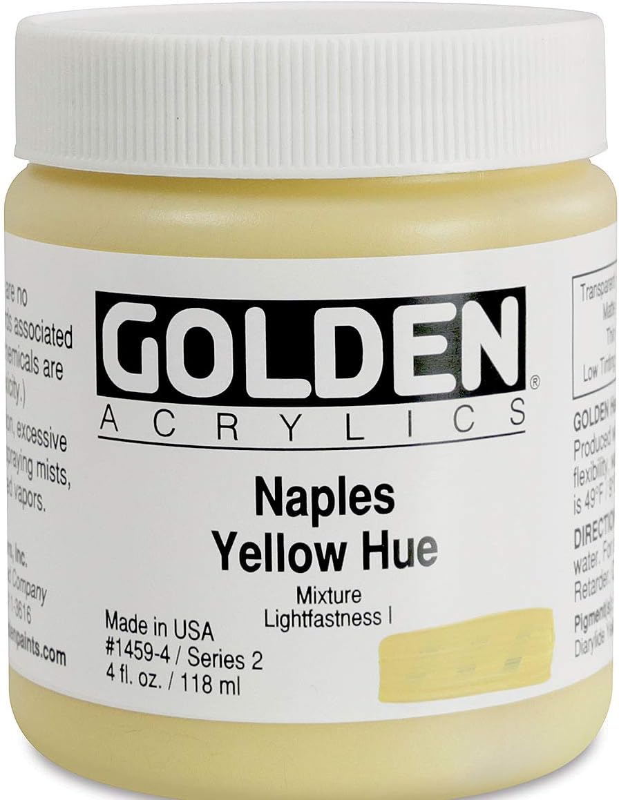 4 Oz Heavy Body Historical Hue Acrylic Paint Color: Naple Yellow Hue ...