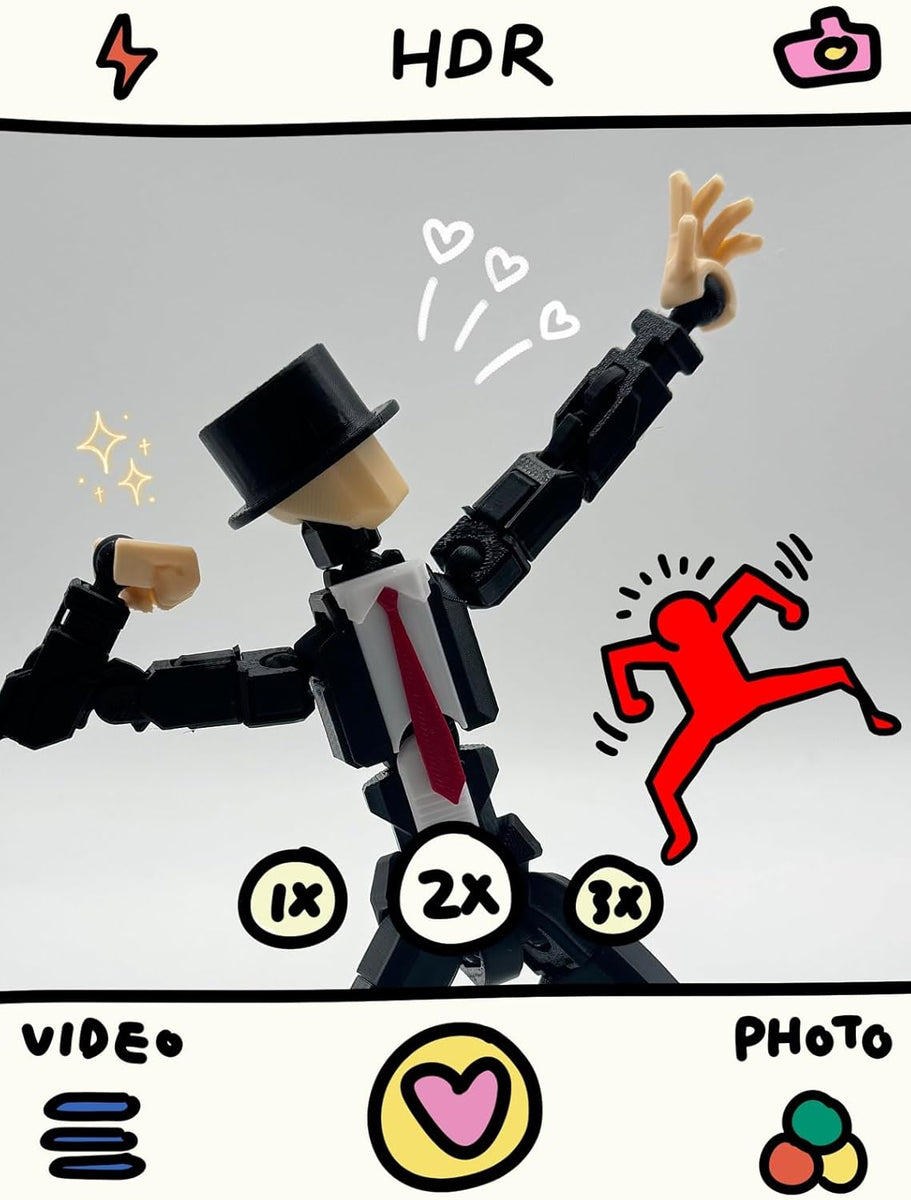 3D Printed 8.13-inch Action Figure Dummy-Mici20, Full Body Mechanical ...