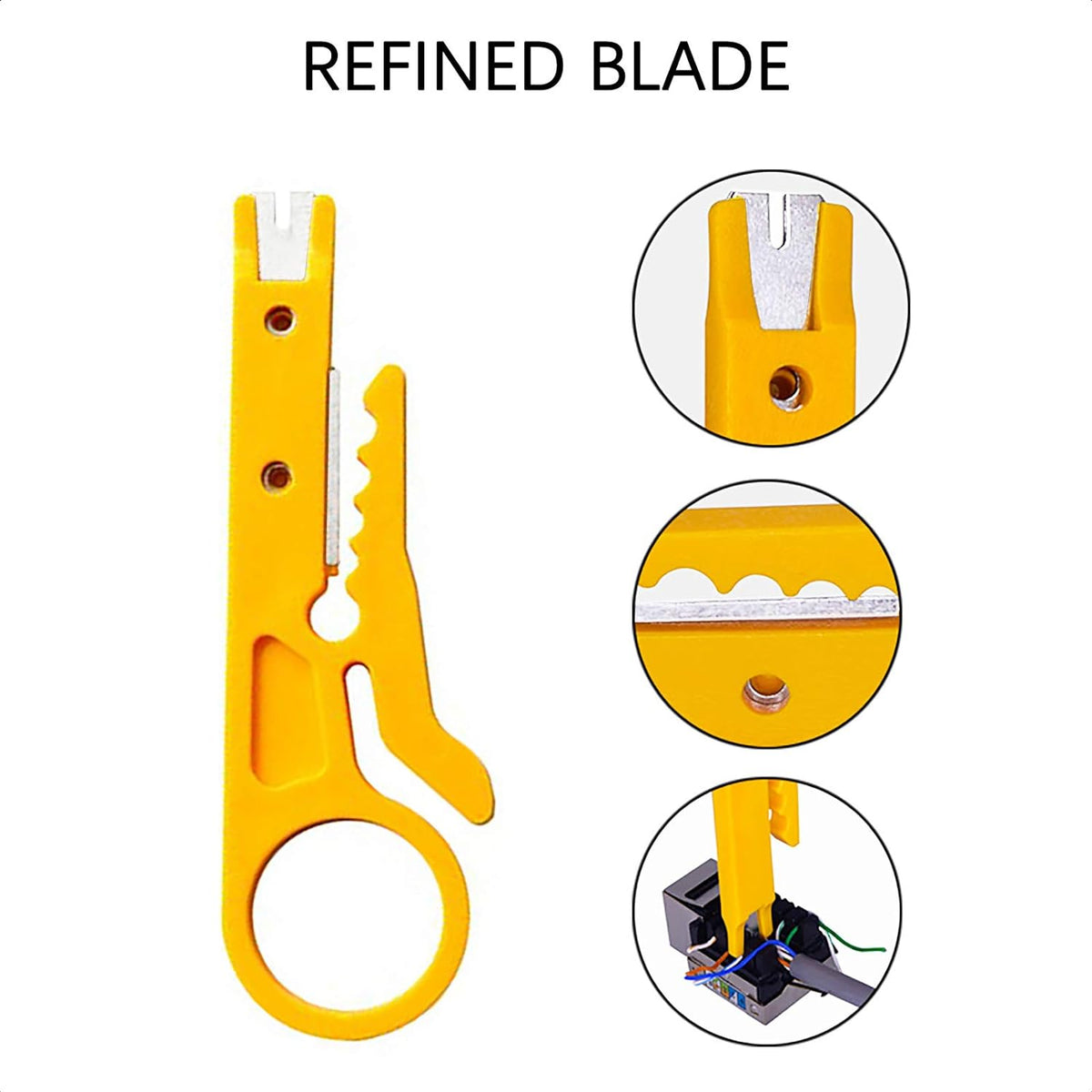 Mini Wire Stripper 3 Pack Network Wire Stripper Punch Down Cutter for ...