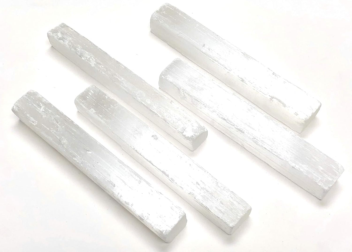 Natural Selenite Sticklets Bulk Raw Log Crystals (10 Sticks) – ZeeBooth