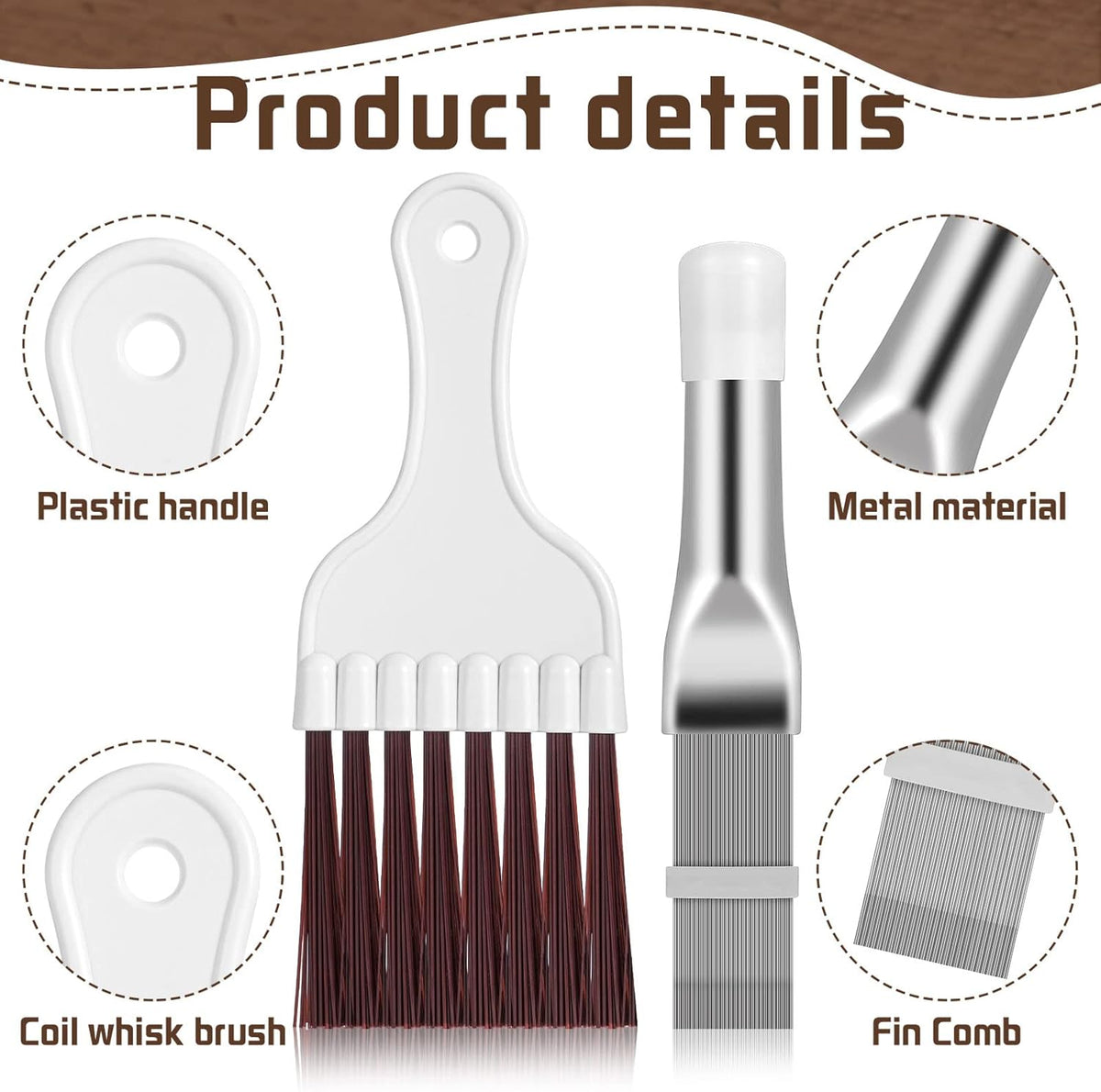 4 in 1 Set Air Conditioner Condenser Fin Comb, 2 AC Coil Cleaner ...