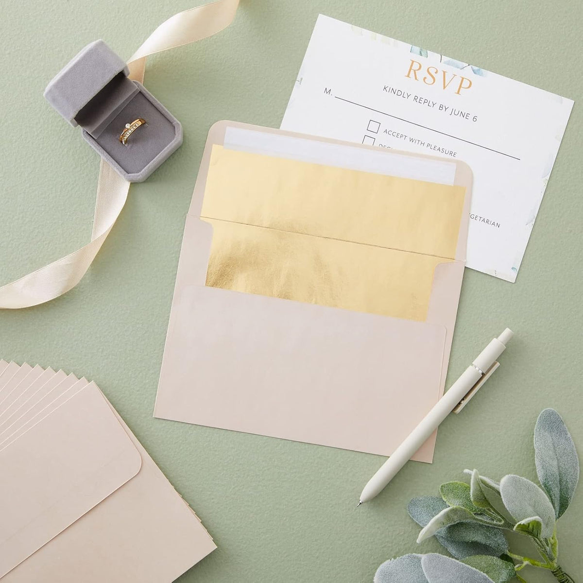 Best Paper Greetings 50 Pack Blush Pink 5x7 Envelopes for Invitations ...