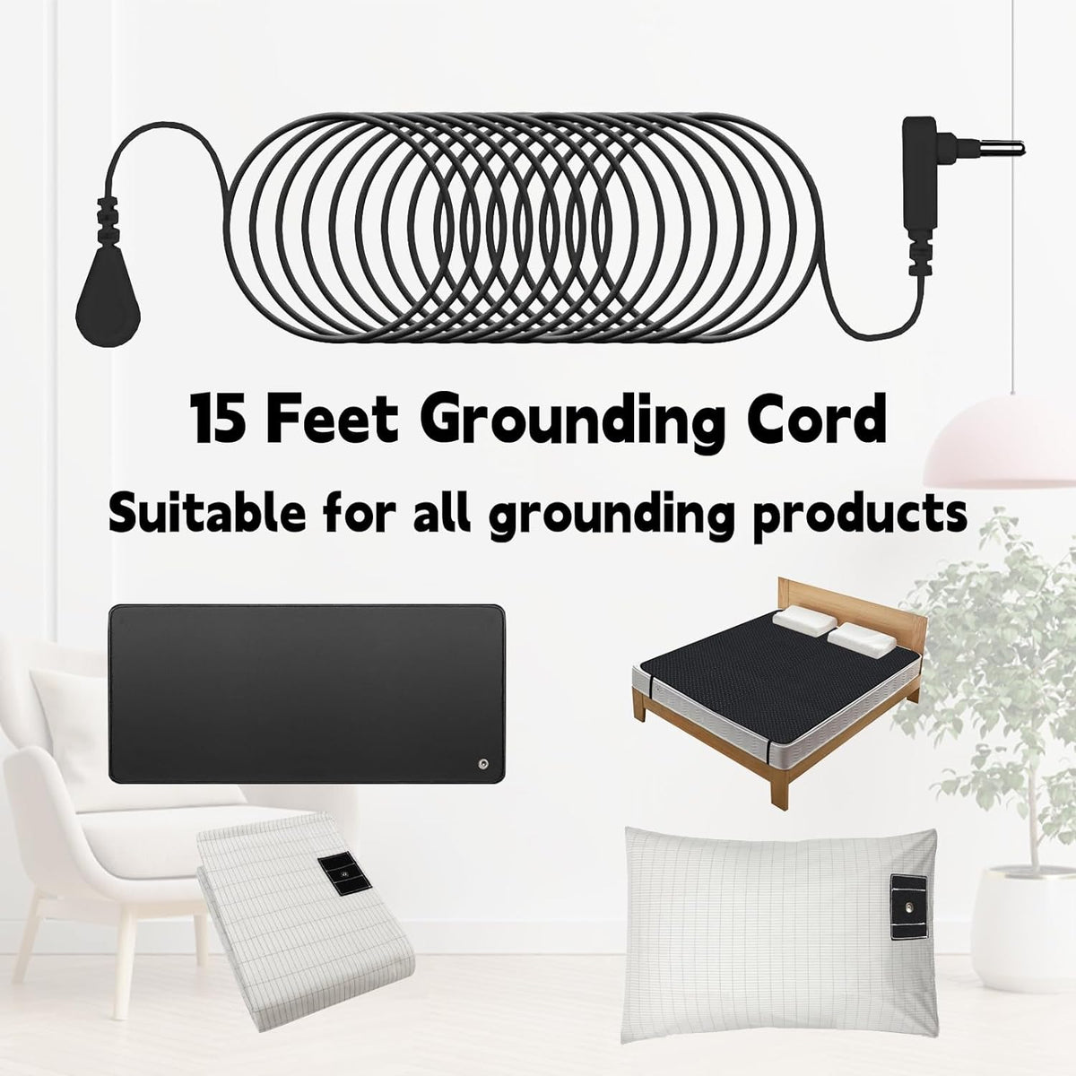 Grounding Wrist Strap, Grounding Bracelet with 15 Feet Grounding Cord ...