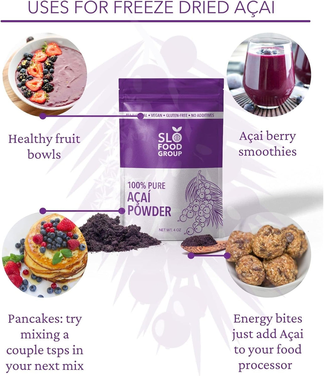 Slofoodgroup Freeze Dried Açaí Powder - Pure Acai Powder from Brazil ...