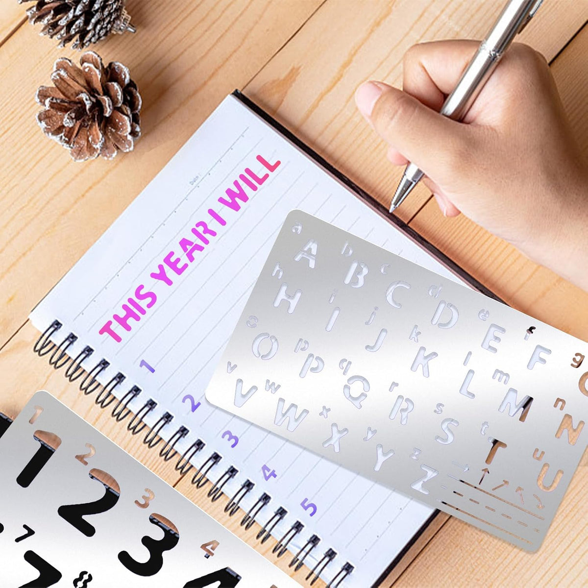 Metal Number Alphabet Stencils Mixed Letter Number Stencils Stainless ...