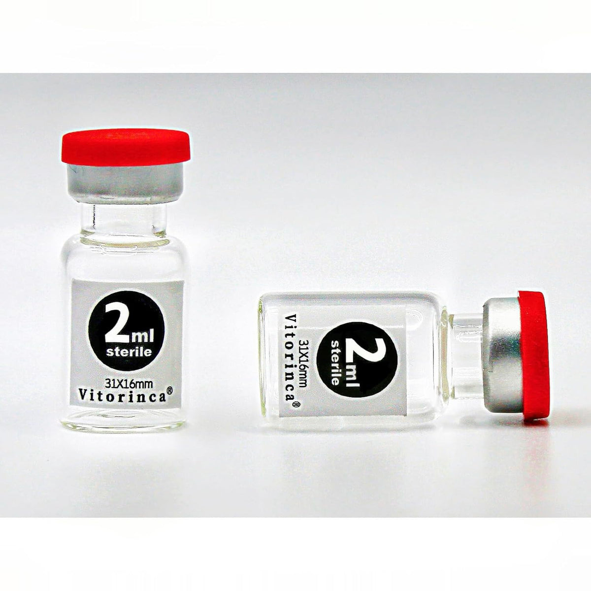 Vitorinca 2ml Sterile Glass Vials, 10 Packs-2ml Sterile Empty Vial with ...