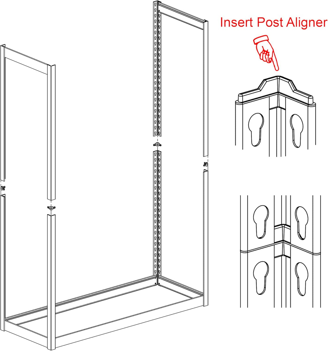 Whalen Post Insert Corner Connector, Feet, and Caps – ZeeBooth