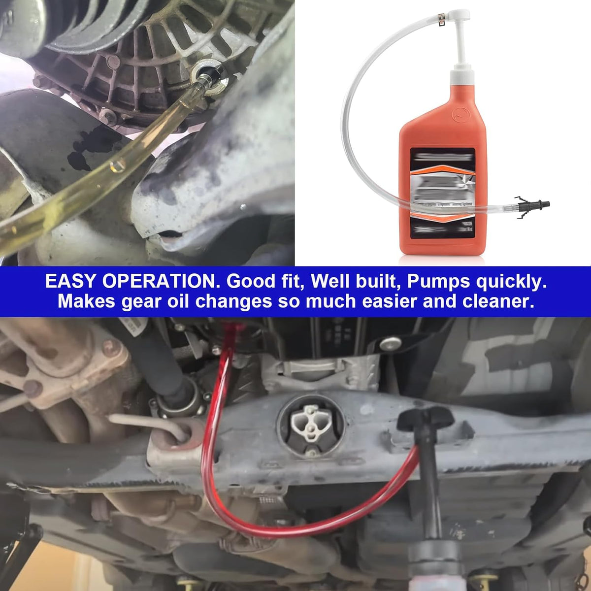 Fluid Pump for Standard Quart Bottles, 3rd Hand Adapter, Transfer Gear ...