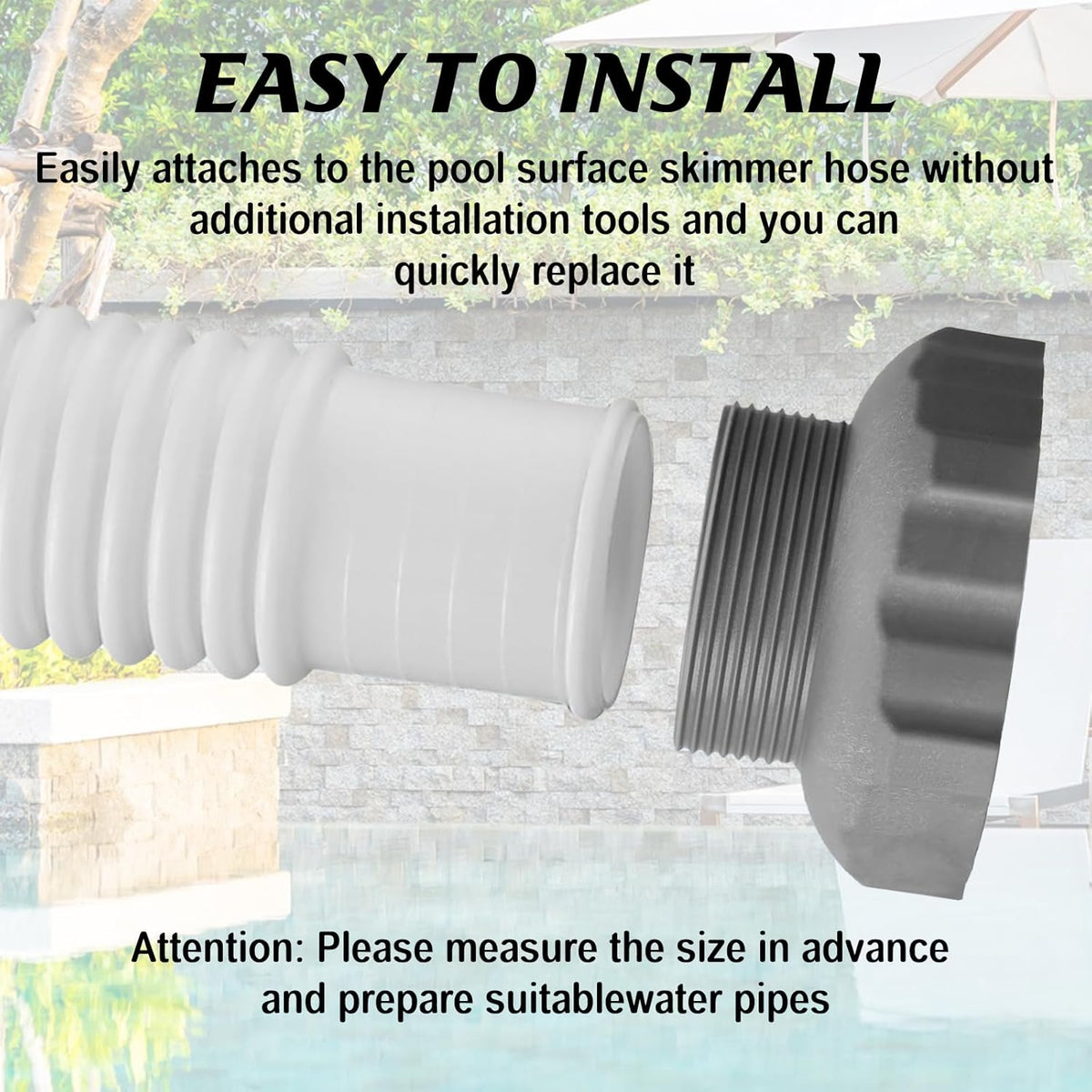 3Pcs 11239 Pool Hose Adapter for Intex Pool Vacuum Maintenance, Connect ...