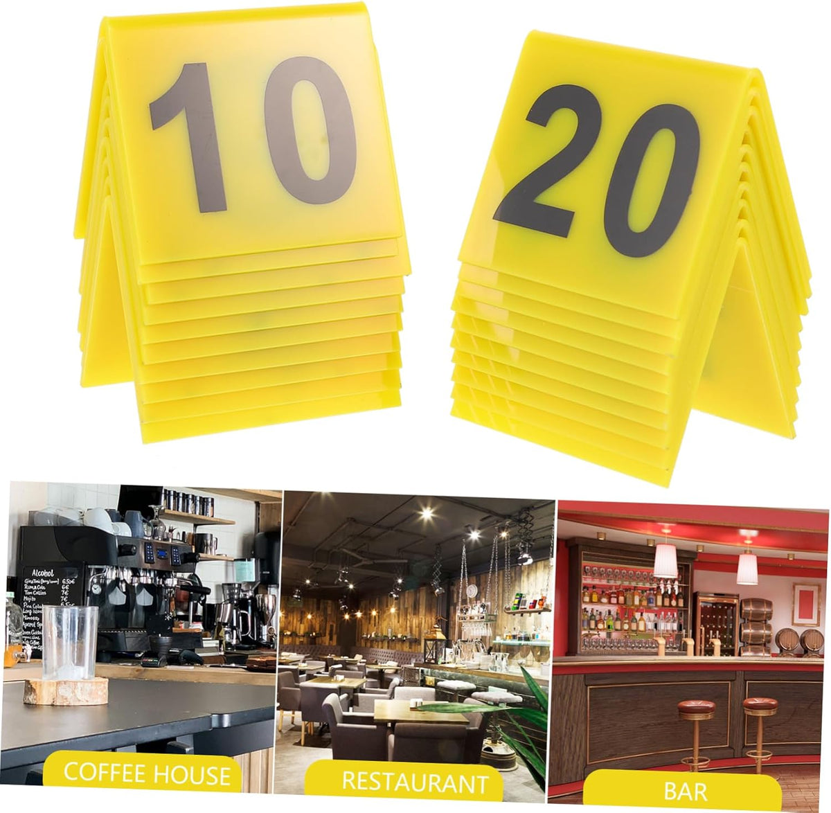 Scene Markers 20pcs digital desk game number marker table number plate ...