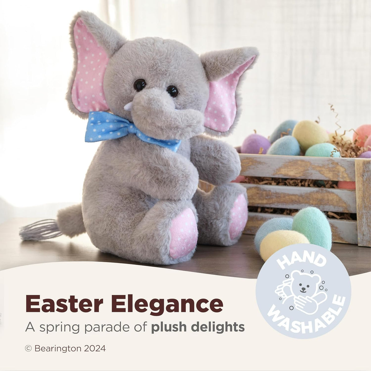 Bearington Dotty Daisy The Stuffed Elephant, 10 Inch Elephant Stuffed ...