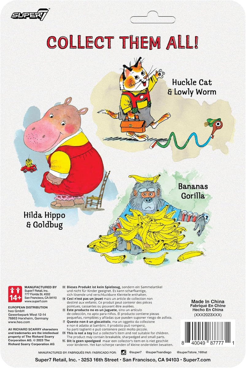 Super7 Richard Scarry ReAction W1 - Huckle Cat Action Figure – ZeeBooth