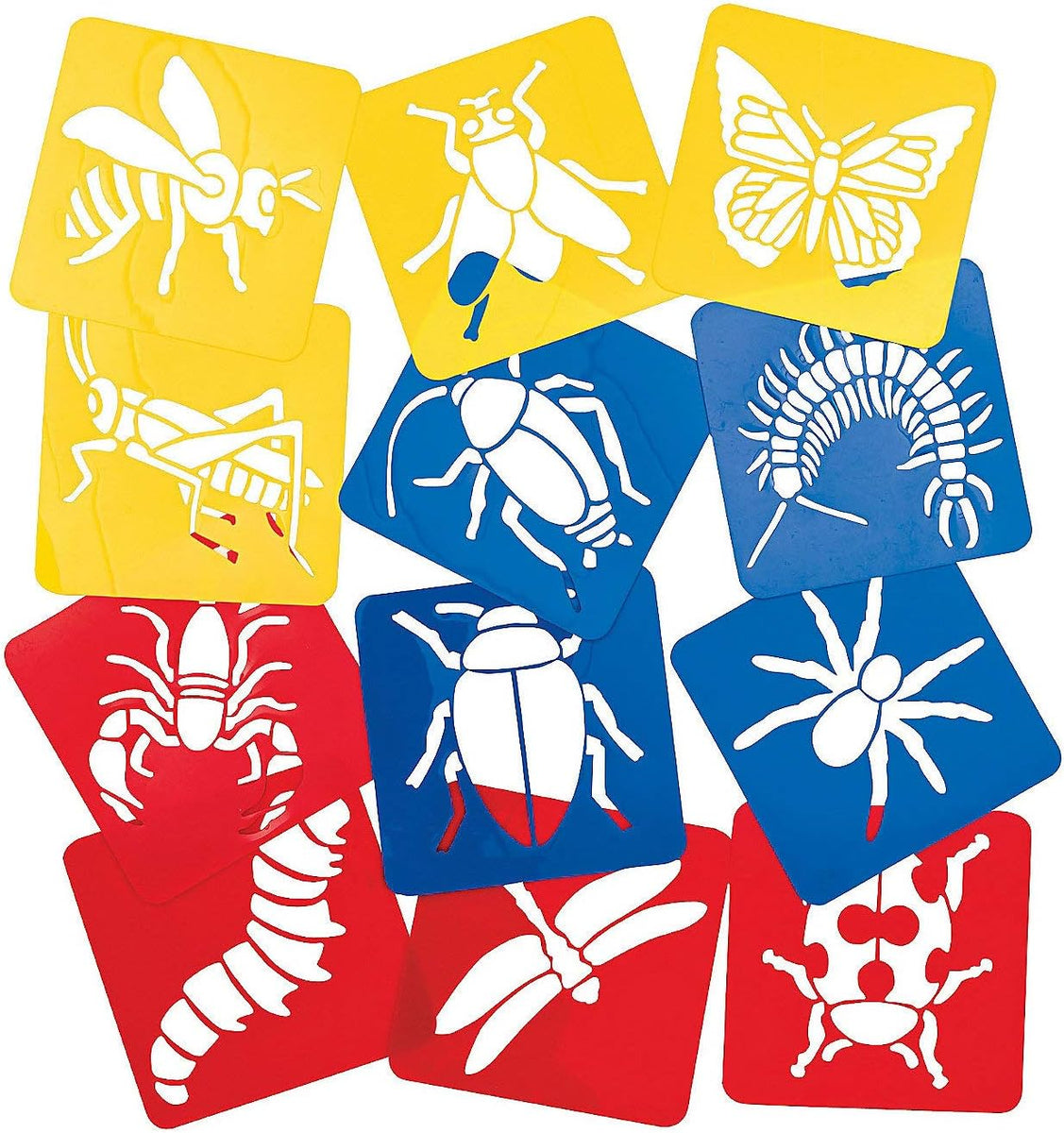 Big Bug Stencils - 12 Pieces - Educational and Learning Activities for ...