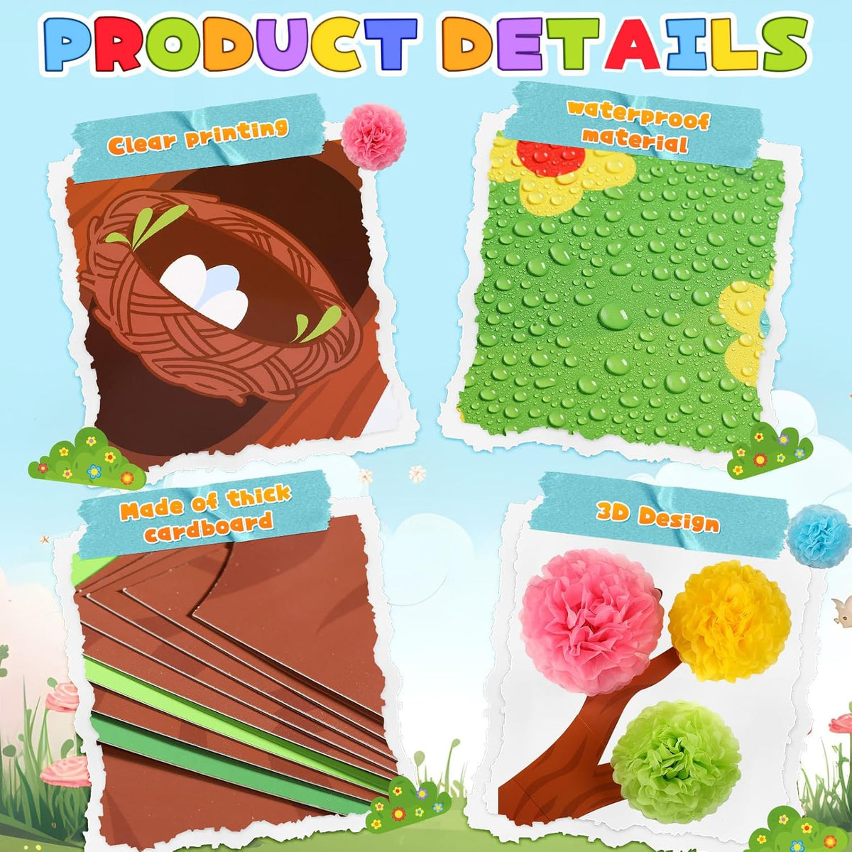 Classroom Tree Bulletin Board Set 3D Tree Classroom Decoration with ...