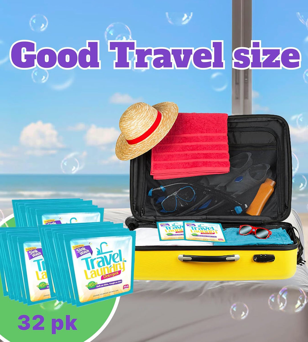 Skywin Travel Laundry Detergent 10 ml - 32 Pack Effective Travel ...