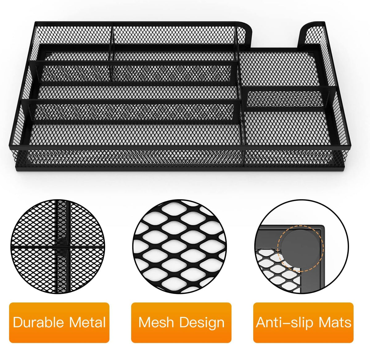 Drawer Organizer, Metal Mesh Dividers Desk Organizers, Pen Organizer ...