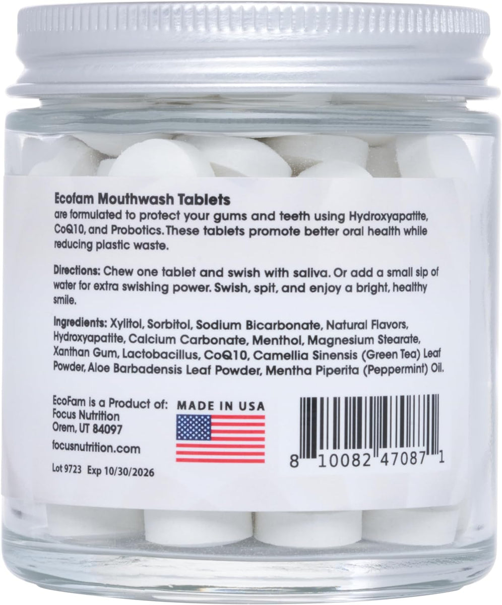Peppermint Mouthwash Tablets - Chewable Mouthwash Tablet for Fresh ...