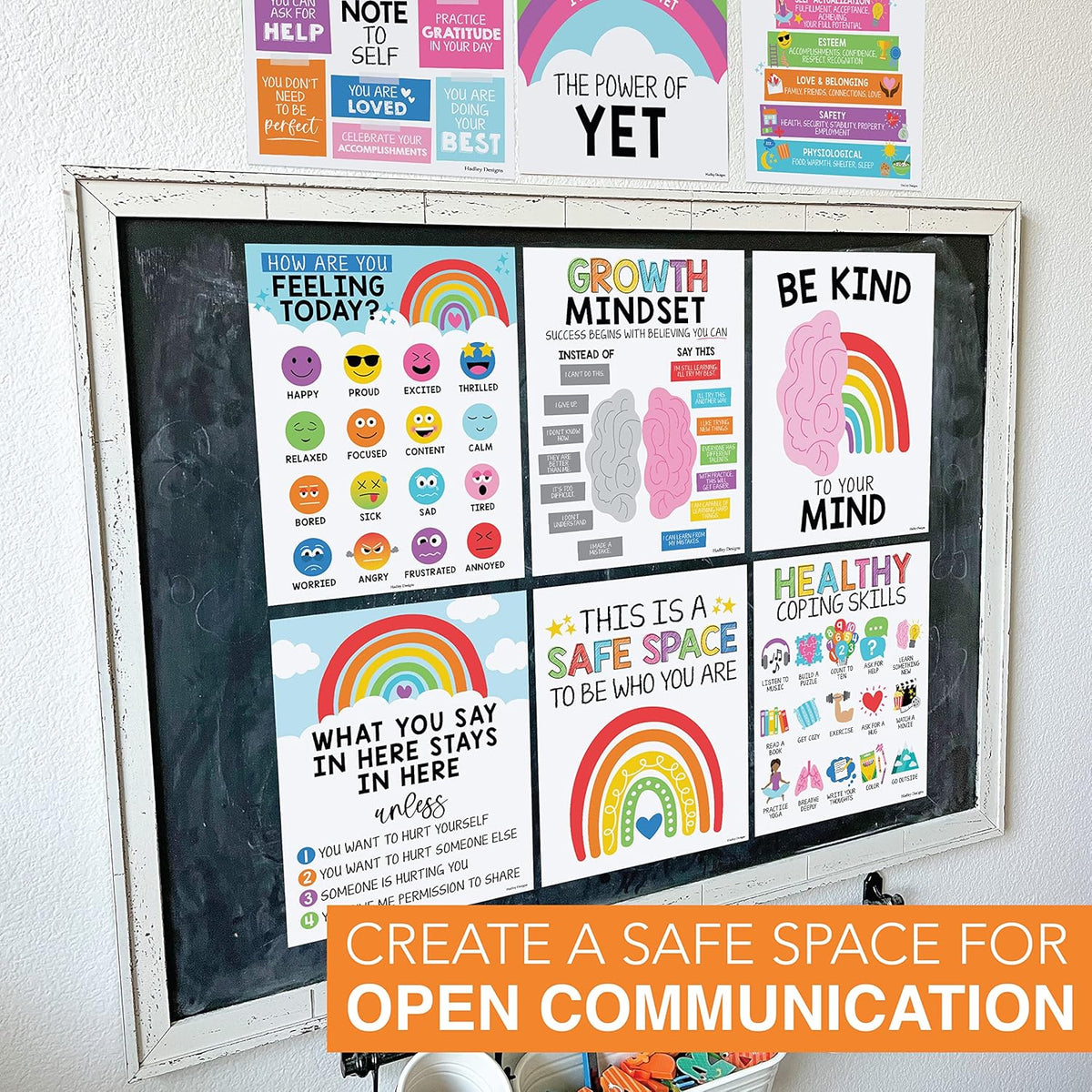 Hadley Designs 9 Colorful Mental Health Posters for Classroom ...