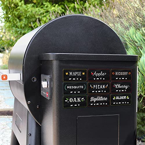 Pellet Hopper Magnet Labels - Flavor Tags for Smoker Wood Pellets - Ma ...